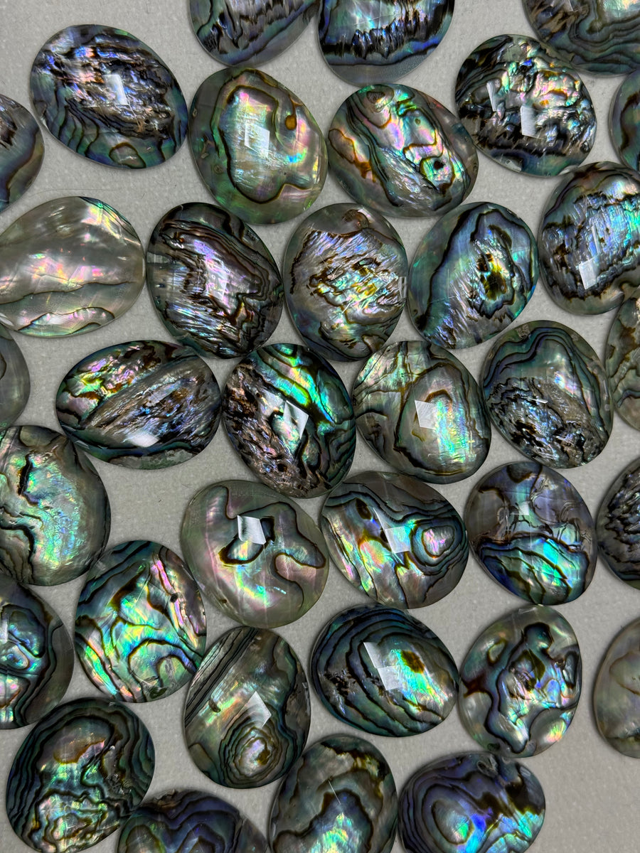 Abalone DOUBLET Quartz 20x25 Egg Checker – Gemworldonline